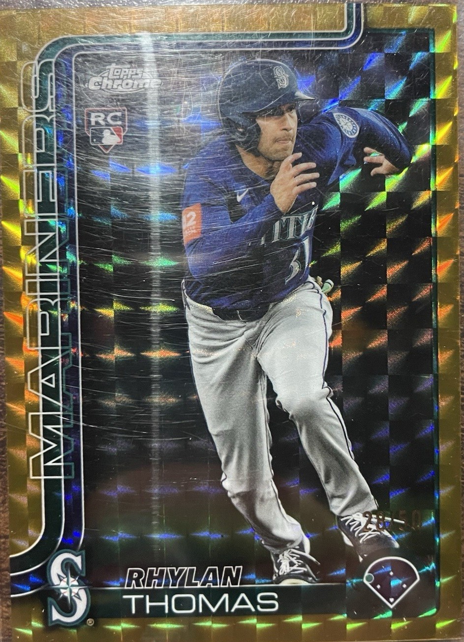2025 Topps Chrome Update Series - Rhylan Thomas #USC185 Gold Geometric ...
