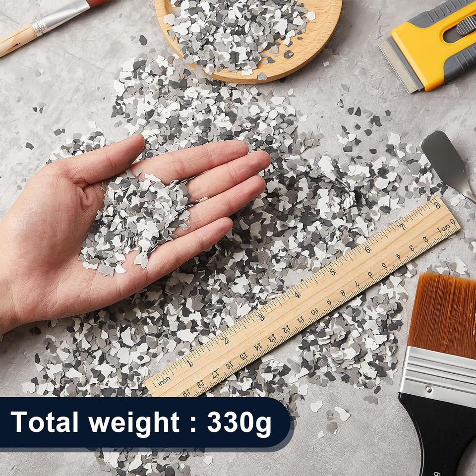 330 G/ 0.72 Lb Blend Decorative Color Chips Epoxy Flakes for Garage ...