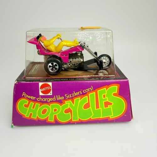 Vtg 1971 Mattel Chopcycles Bruiser Cruiser Pink Trike Motorcycle in Box ...