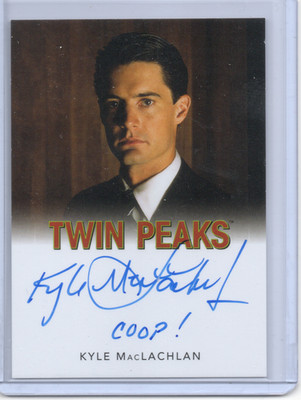 Twin Peaks Log Lady Chronicles Kyle MacLachlan inscription autograph card COOP | eBay