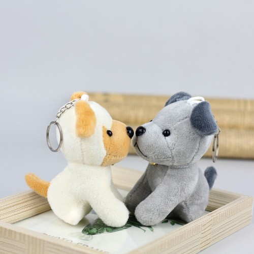 Cartoon Wolfhound Plush Toy Keychain Wolf Dog Stuffed Doll Key Ring Bag ...