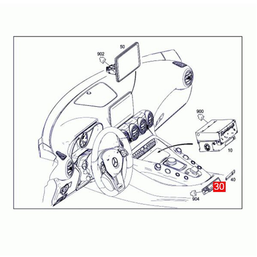 SD Reader USB Port Socket Unit A2058200226 for Mercedes-Benz 2015-2019 ...