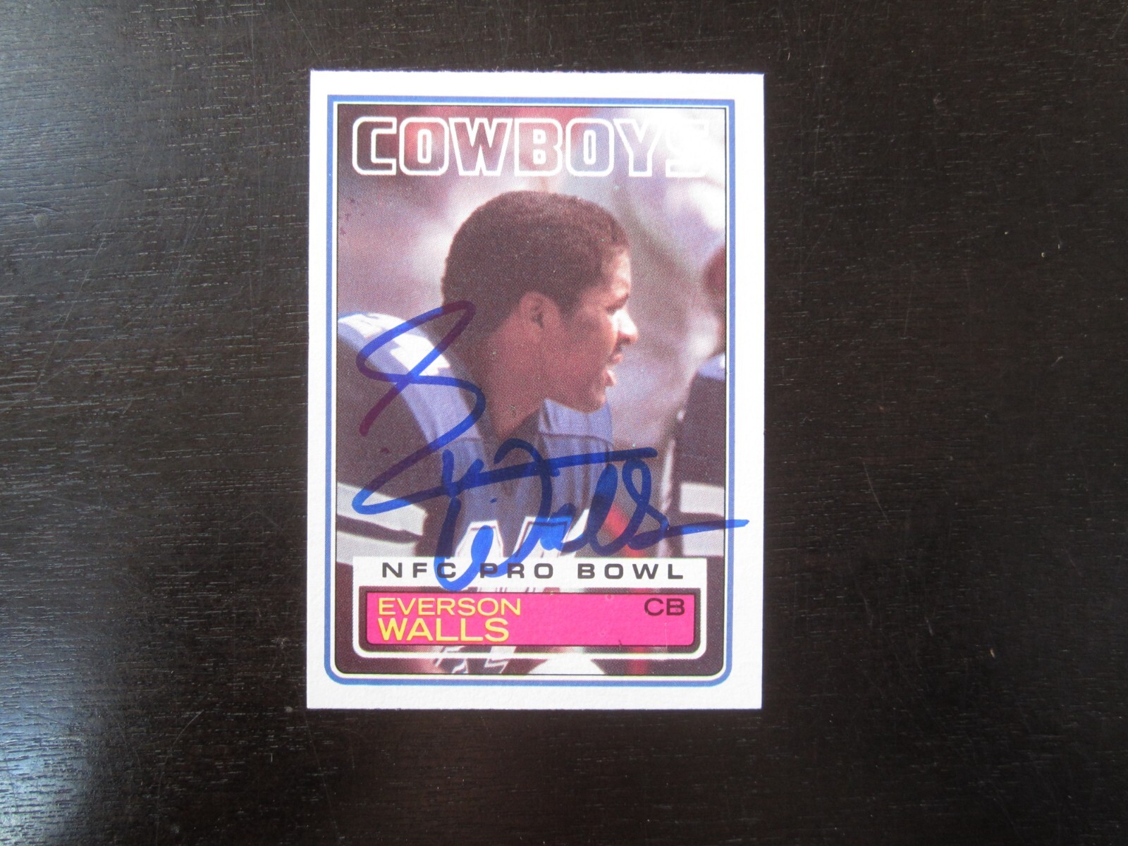 1983 Topps # 55 Everson Walls Autograph Signed Auto Card (M2) Dallas ...
