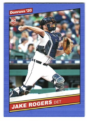 2020 Panini Donruss Baseball Jake Rogers Rookie Throwback Detroit ...
