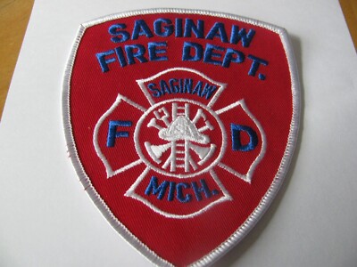 MICHIGAN MI - Saginaw EMS Fire Rescue Dept Patch Iron On 3.75" Rare | eBay