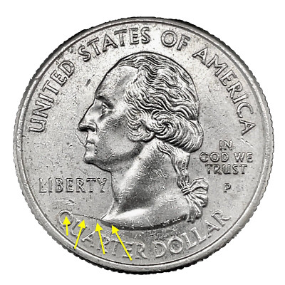 2006 P Nevada State Quarter Obverse Die Crack & Reverse Horse Shue Mint ...