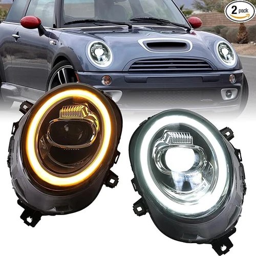 2PCS LED Headlights Assembly For BMW MINI Cooper R55 R56 R57 R58 R59 ...
