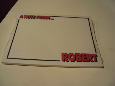 Vintage Post it notes Personalized 1989 Made in USA "Robert" Sealed NOS ...