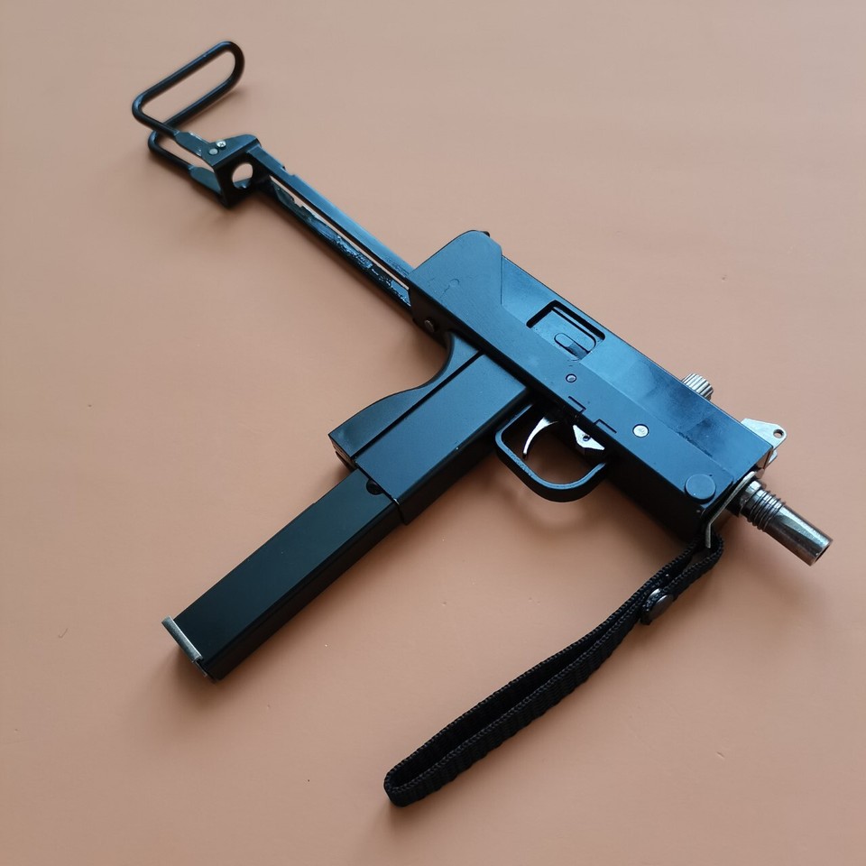 1:2 scale MAC-10 Toy M10 Pistol Gun Miniature Model Metal w/ Shell ...