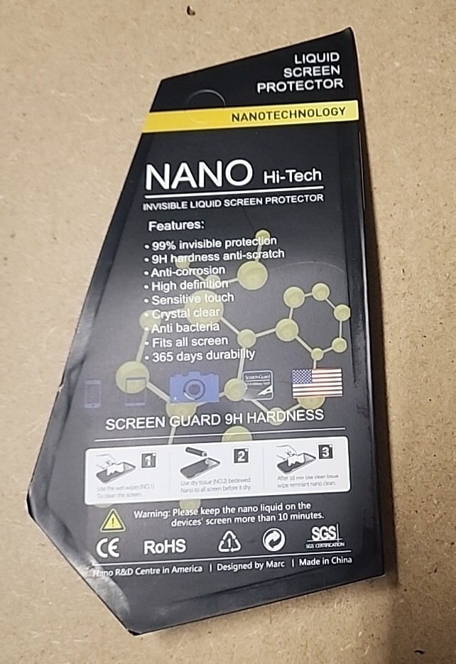 Lot 2x NANO Liquid Glass Screen Protector Universal Phones HI Invisible ...