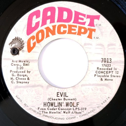 Howlin' Wolf - Evil / Tail Dragger (7", Single) (Very Good (VG ...