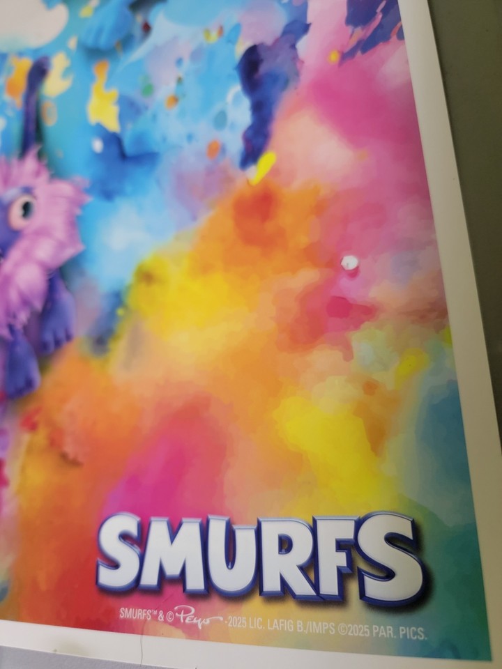 Cinemark Exclusive Smurfs 2025 Rare Movie Poster Smurfette Colorful 12 ...