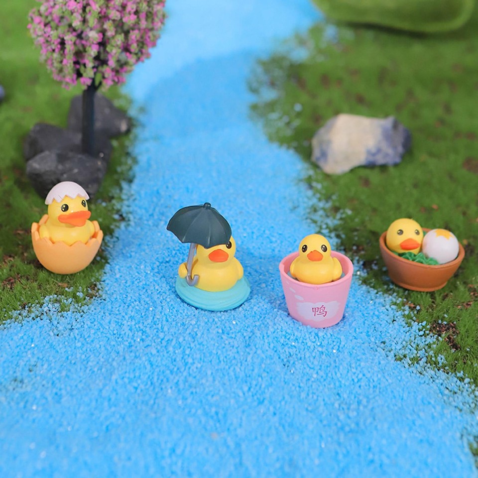 4pcs Mini Ducks Adorable PVC Party Favors Miniature Desktop Duck ...