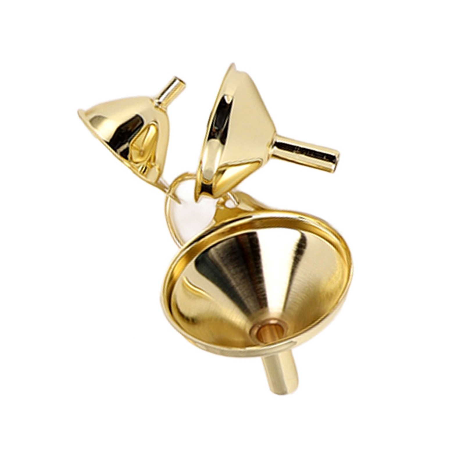 5 Pieces Gold Plated Wide Mouth Funnel And Small Funnel Three Piece ...