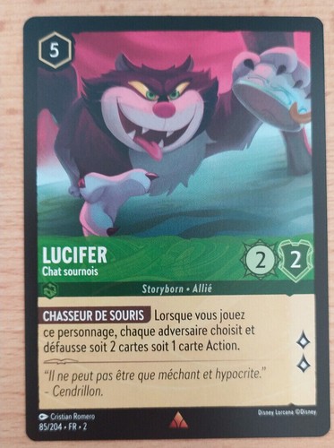 Carte Lorcana Rare Lucifer 85/204 Floodborn Disney FR neuve | eBay