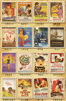 32-pack Vintage Paper Postcards Old Movie Poster Advertising Post Cards ...