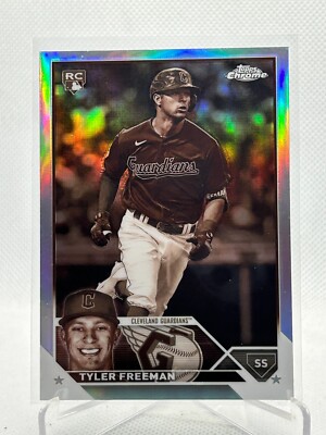 2023 Topps Chrome Negative Tyler Freeman RC Cleveland Guardians #16 | eBay