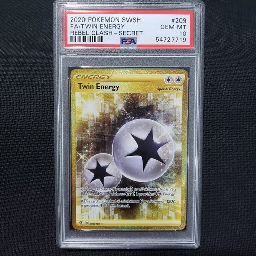 2020 Pokemon: TWIN ENERGY 209/192 [Gold Secret] [Rebel Clash] Gem Mint ...
