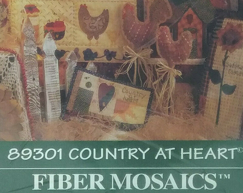Country At Heart - House, Rooster, Wall Quilt Fiber Mosaics Quilt ...