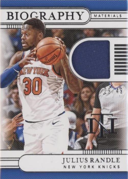 2019-20 Panini National Treasures - Biography Materials Julius Randle # ...