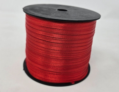 RED 3mm 1/8" Double Sided Satin 100% Nylon Craft Ribbon 500 YDS Bulk ...