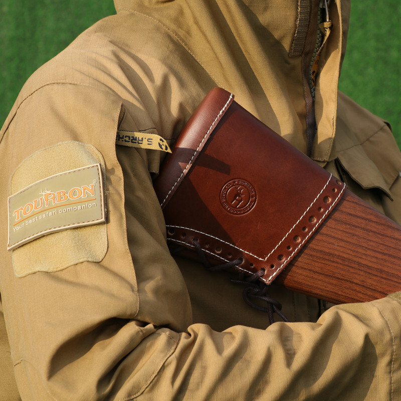 TOURBON Leather Butt Stock Protector Slip-on Recoil Pad Henry Rifle ...