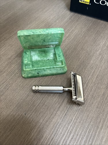 Vintage Ever Ready Travel Razor in Celluloid Compact Case New Never ...