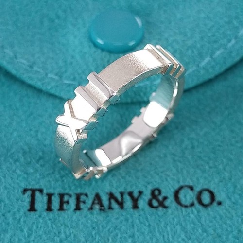 TIFFANY & Co. New Atlas Silver 925 AG SS Size US7 Accessories Jewelry ...