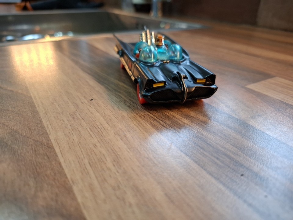 CORGI 267 MATT BLACK BATMOBILE Red Wheels Batman & Robin Fully Restored ...