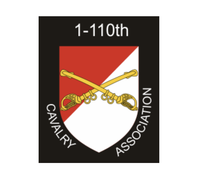4" 1-110th cavalry association insignia army bumper sticker decal made ...