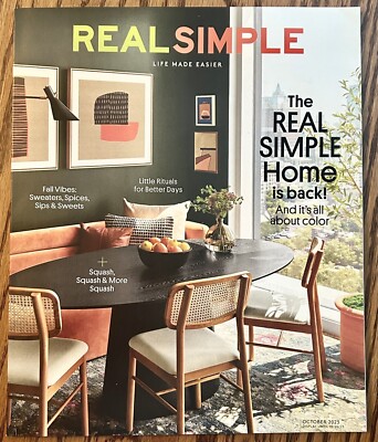 REAL SIMPLE MAGAZINE October 2023 THE REAL SIMPLE HOME IS BACK *Free ...