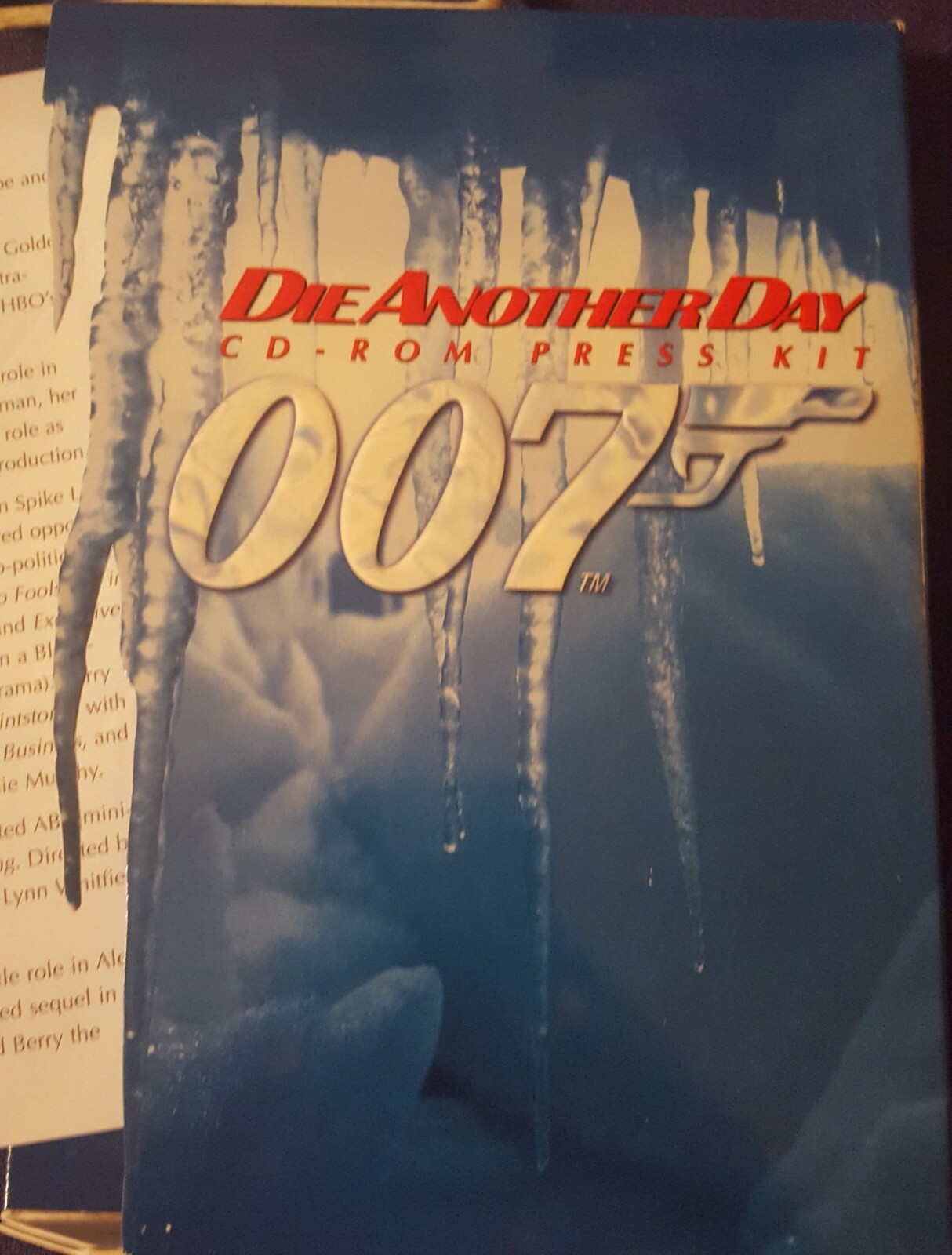 James Bond 2002 Die Another Day CD-ROM Press Kit with production notes ...