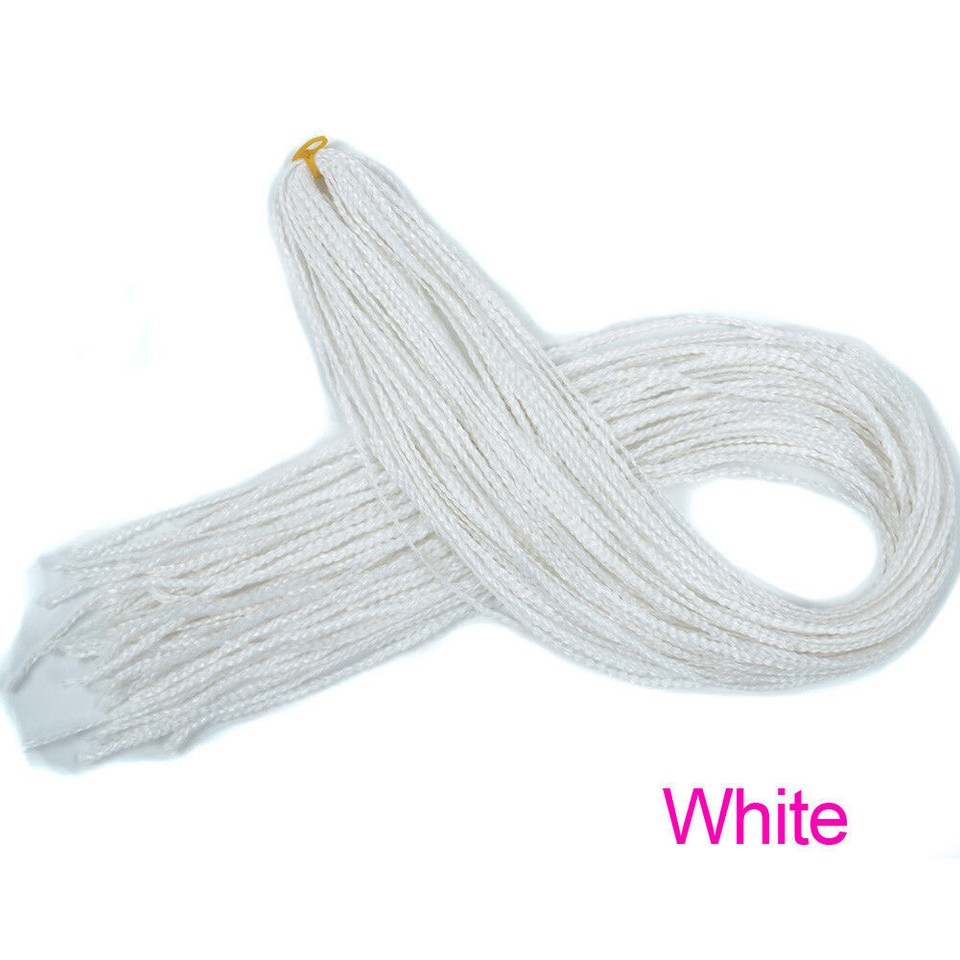 28" Thin Long Box Braids Crochet Braiding Hair Extensions Micro Dreads ...