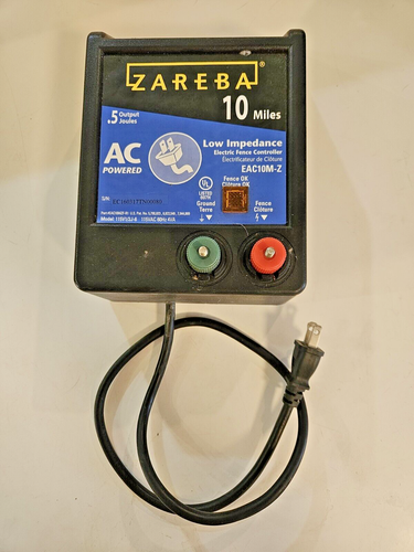 Zareba ELECTRIC FENCE CHARGER Fence Controller 10 Mile Range AC Powered ...