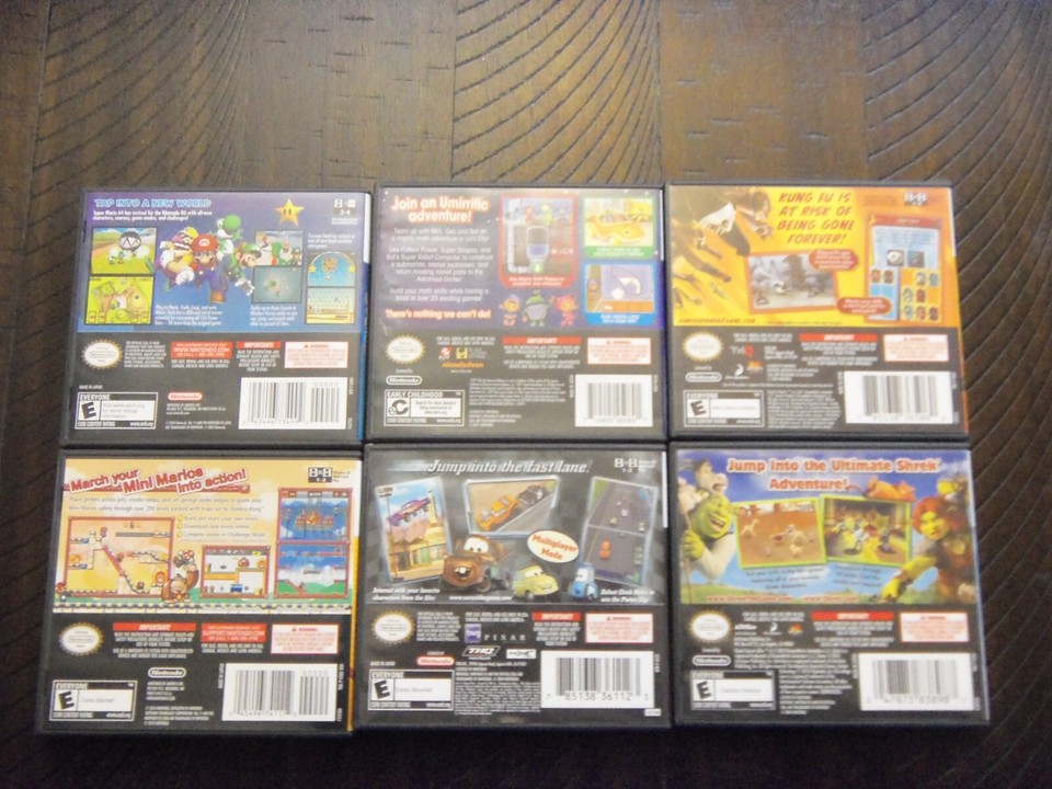 NINTENDO DS EMPTY GAME CASE LOT OF 6 ALL WITH BOOKLETS MARIO DONKEY ...