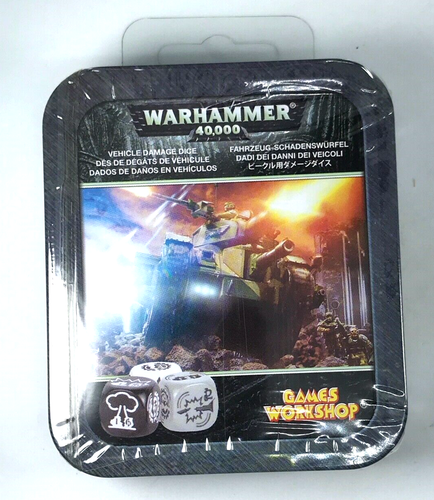 Classic Imperial Guard Vehicle Damage Dice - Sealed (minor rust on tin ...
