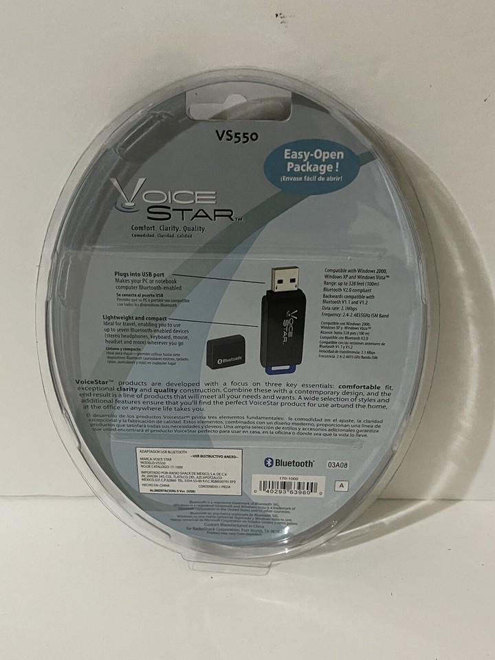 Voice Star USB Bluetooth Adapter VS550 | eBay