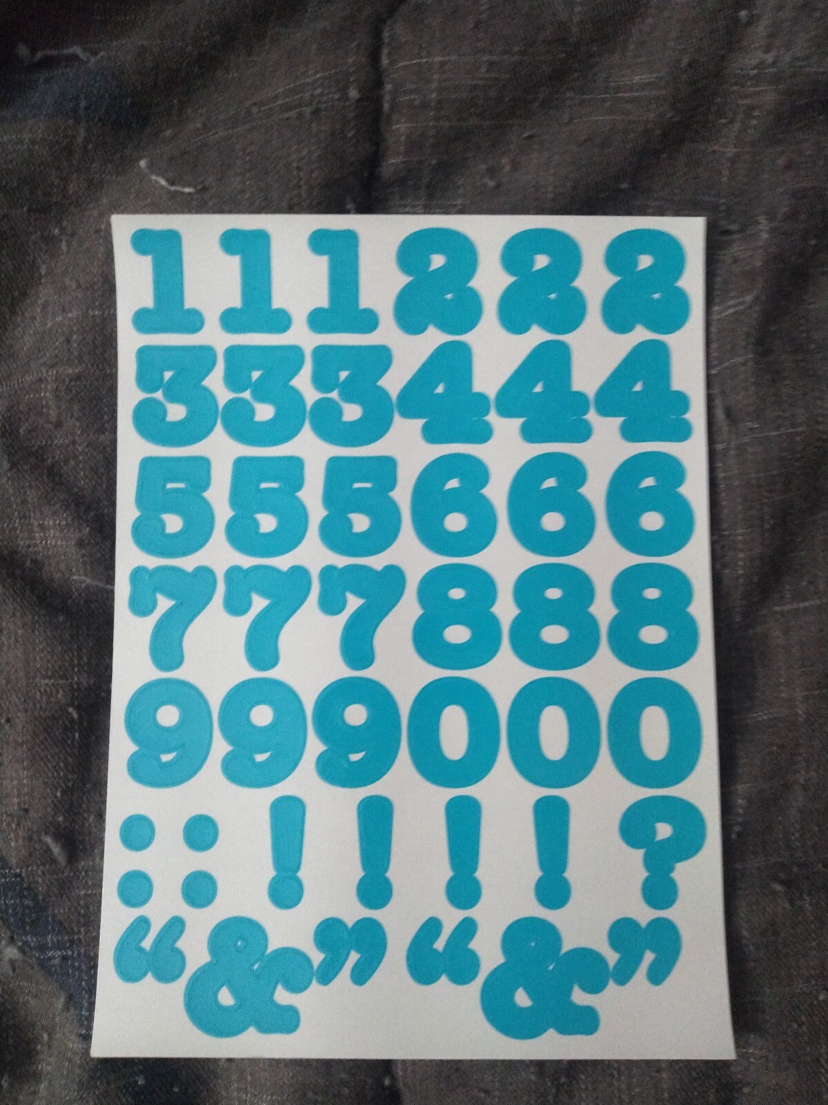 NEW Creative Memories Blue Number Stickers Sheet | eBay