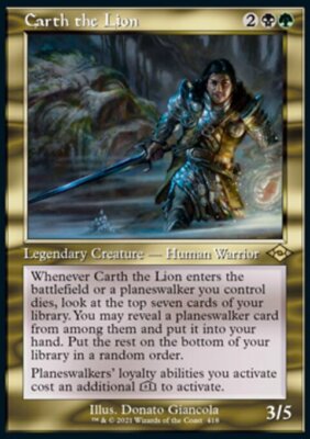 MTG Magic the Gathering Carth the Lion (418/632) Modern Horizons 2 LP ...