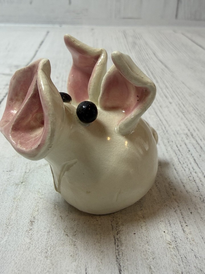 Vintage Ceramic Pig Figurine with Large Snout Collectible Pottery | eBay
