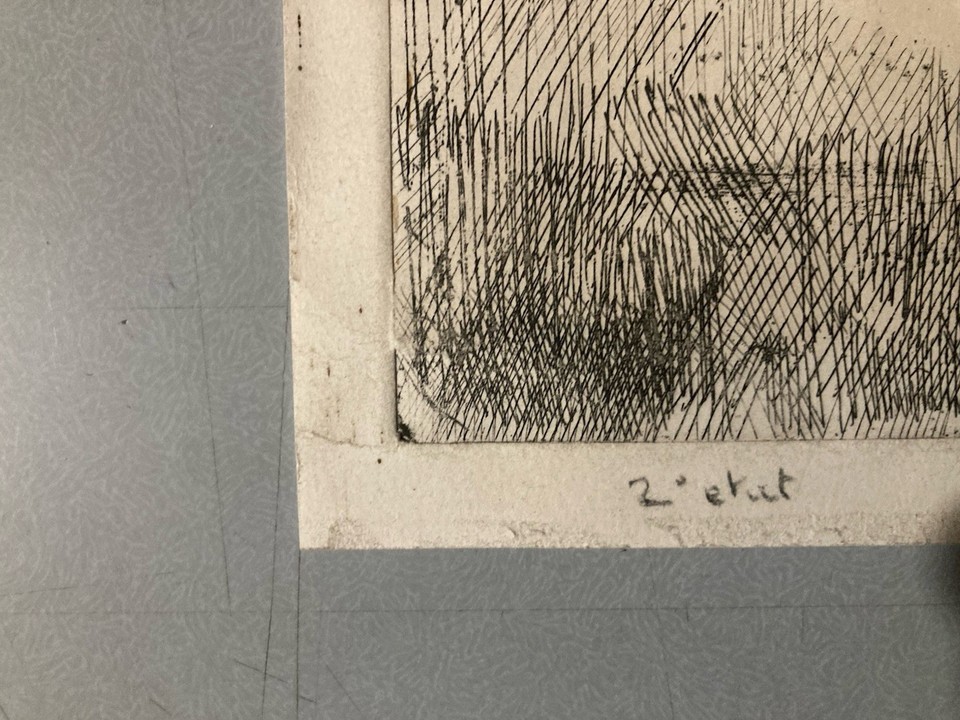 Eau Forte Engraving 1950 Landscape Tree Forest Art Lithograph Print Art ...