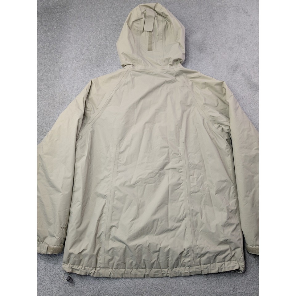 L.L.Bean Women's Size Large Gore-Tex Jacket Coat Hooded Beige Rain Wind Shell | eBay