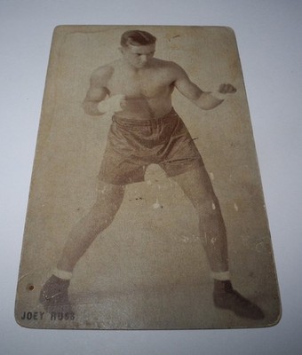 1927 Boxing Advertising Ephemera Exhibit Card Photo Postcard Joey Ross ...