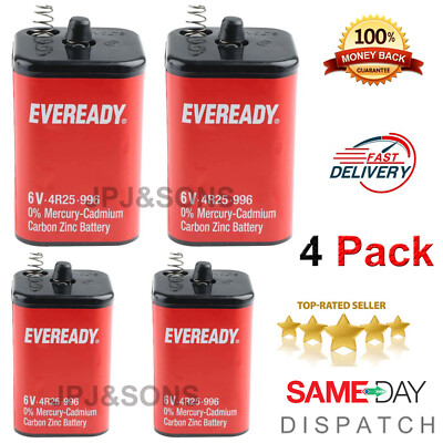 Eveready Pj996 4r25 996 6v Lantern Battery Energizer Original /Brand ...