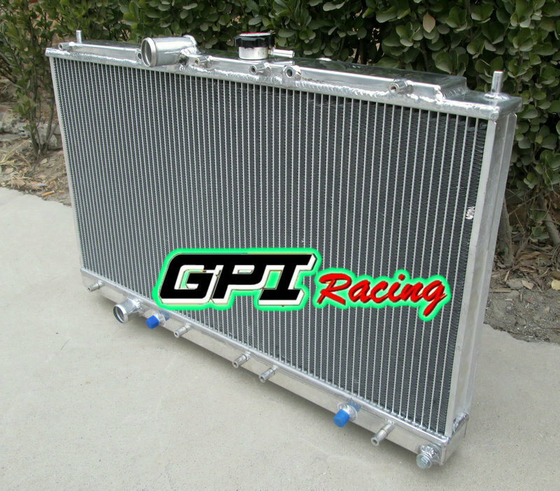 Aluminum Radiator +FANS FOR Mitsubishi Galant VR-4/VR4 EC5A/EC5W 6A13TT ...