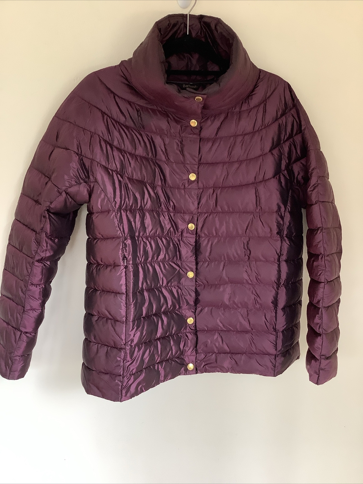 barbour 10 Puffer Quilted Black Cherry Jacket Coat - Gem