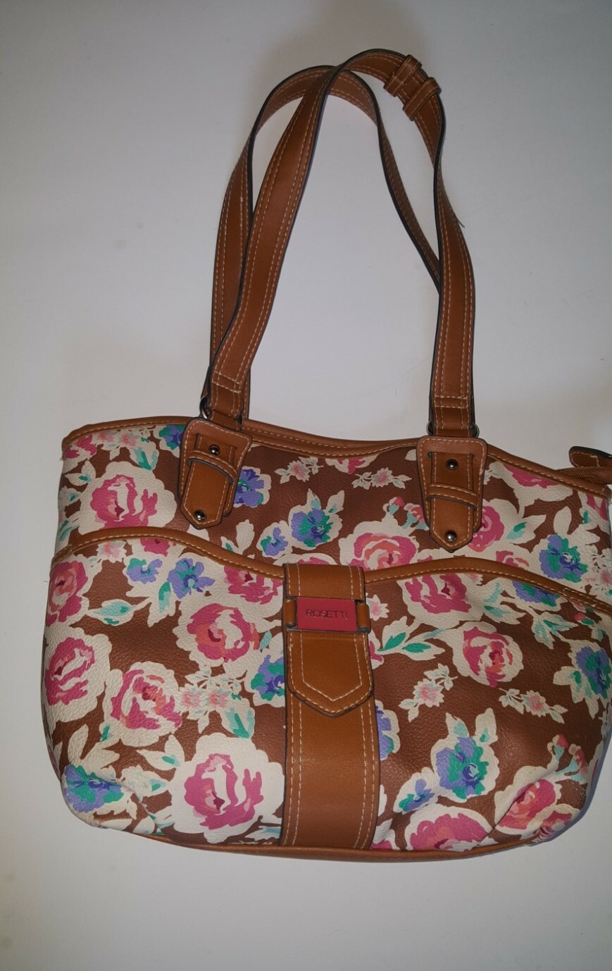 Rosetti "Spring Floral" / Triple Section / Satchel Purse Handbag / Pre ...
