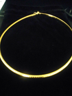 14K YG & STS 3MM SHINY OMEGA CHAIN NECKLACE + BONUS HOOPS LIMITED TIME ...