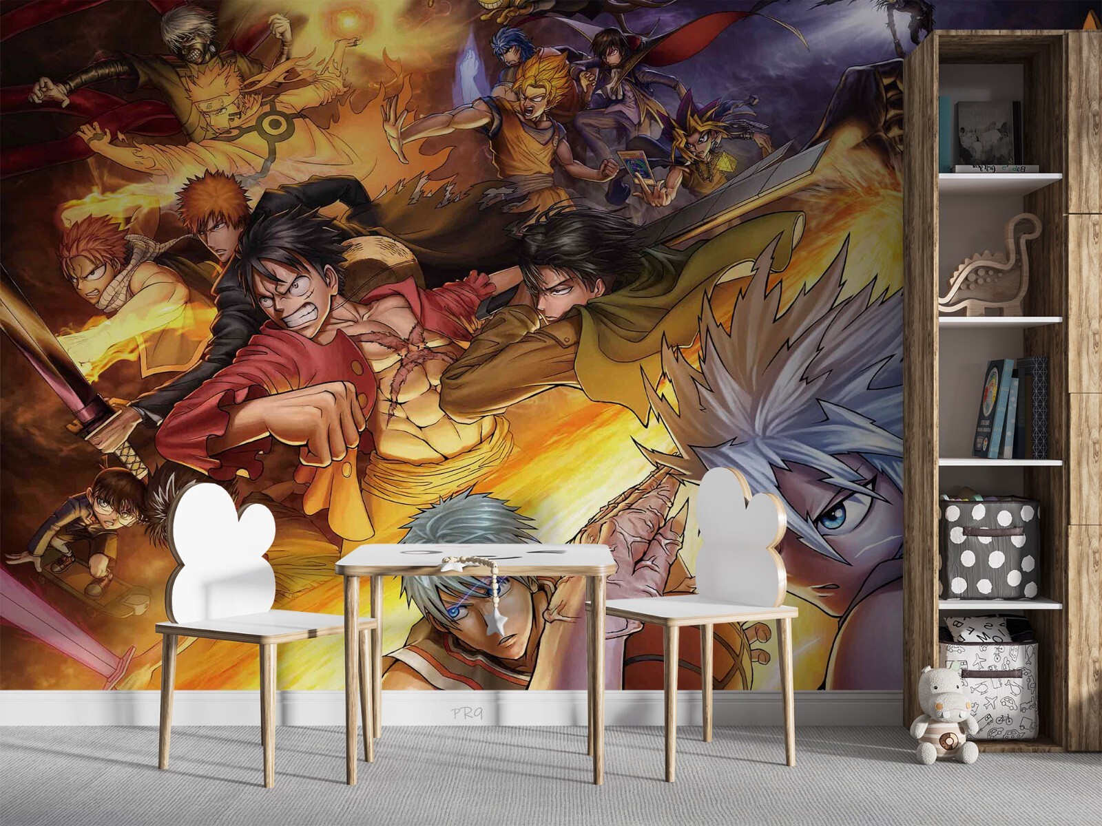 3D Japan Anime Design Self-adhesive Removable Wallpaper Murals Wall 122 ...