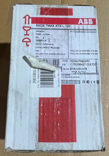 ABB XT2LU3070AAA000XXX SACE TMAX XT2 L 125 XT2L 70 A 3 P CIRCUIT ...